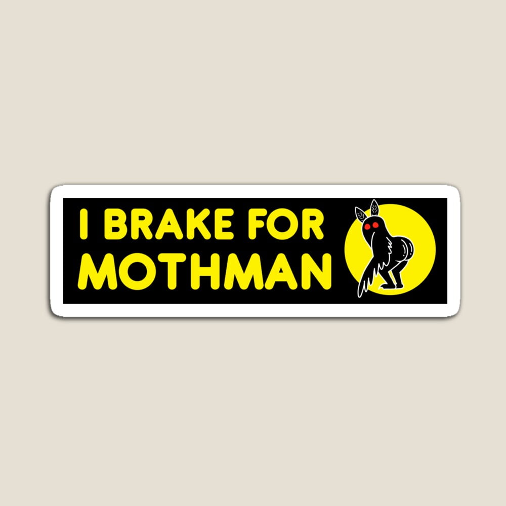 Kira - I Brake For Nothman Funny Mothman Car Sticker - 2218 Hot ...