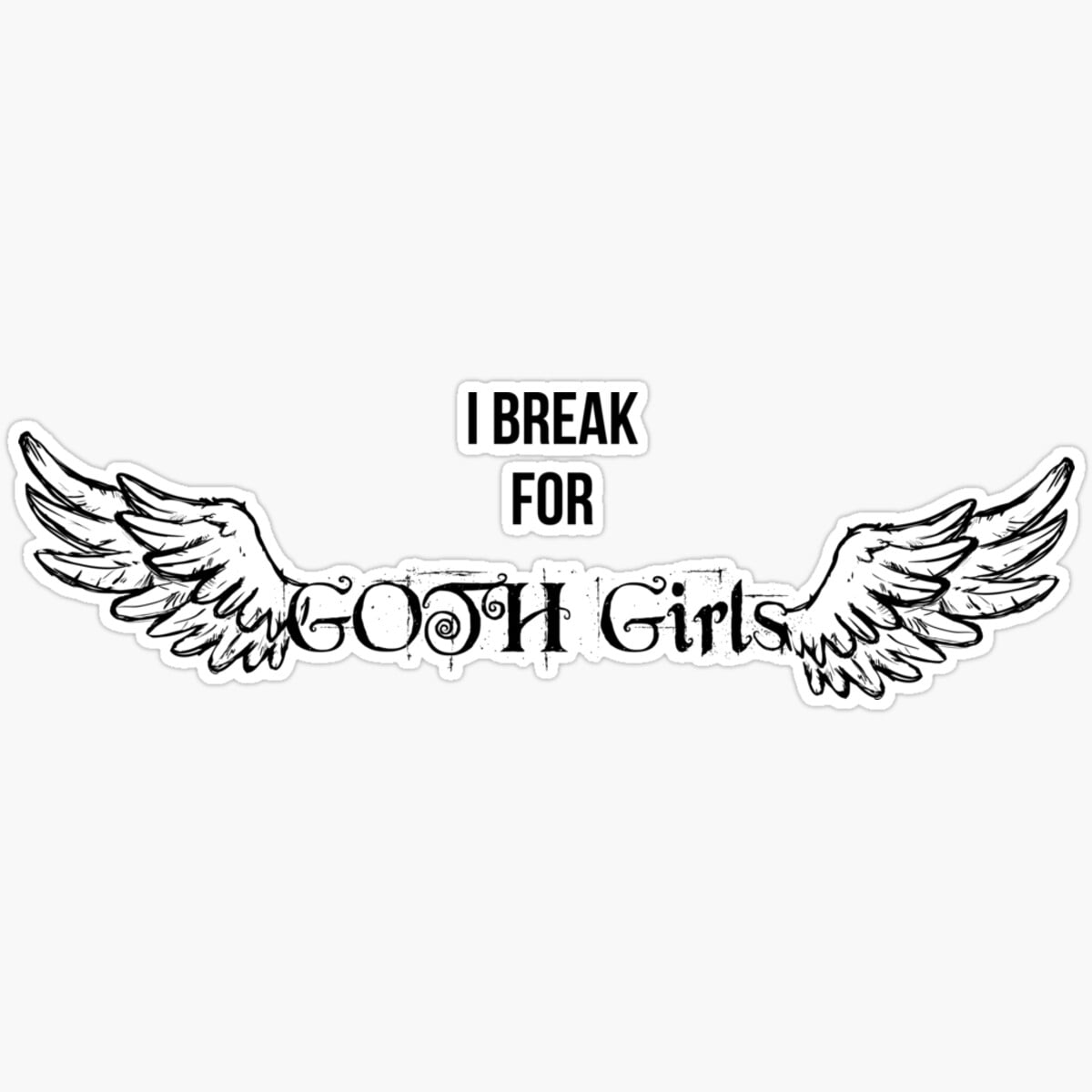 Kira I Break For Goth Girls Sticker Decorative Laptop, Phone Stickers ...