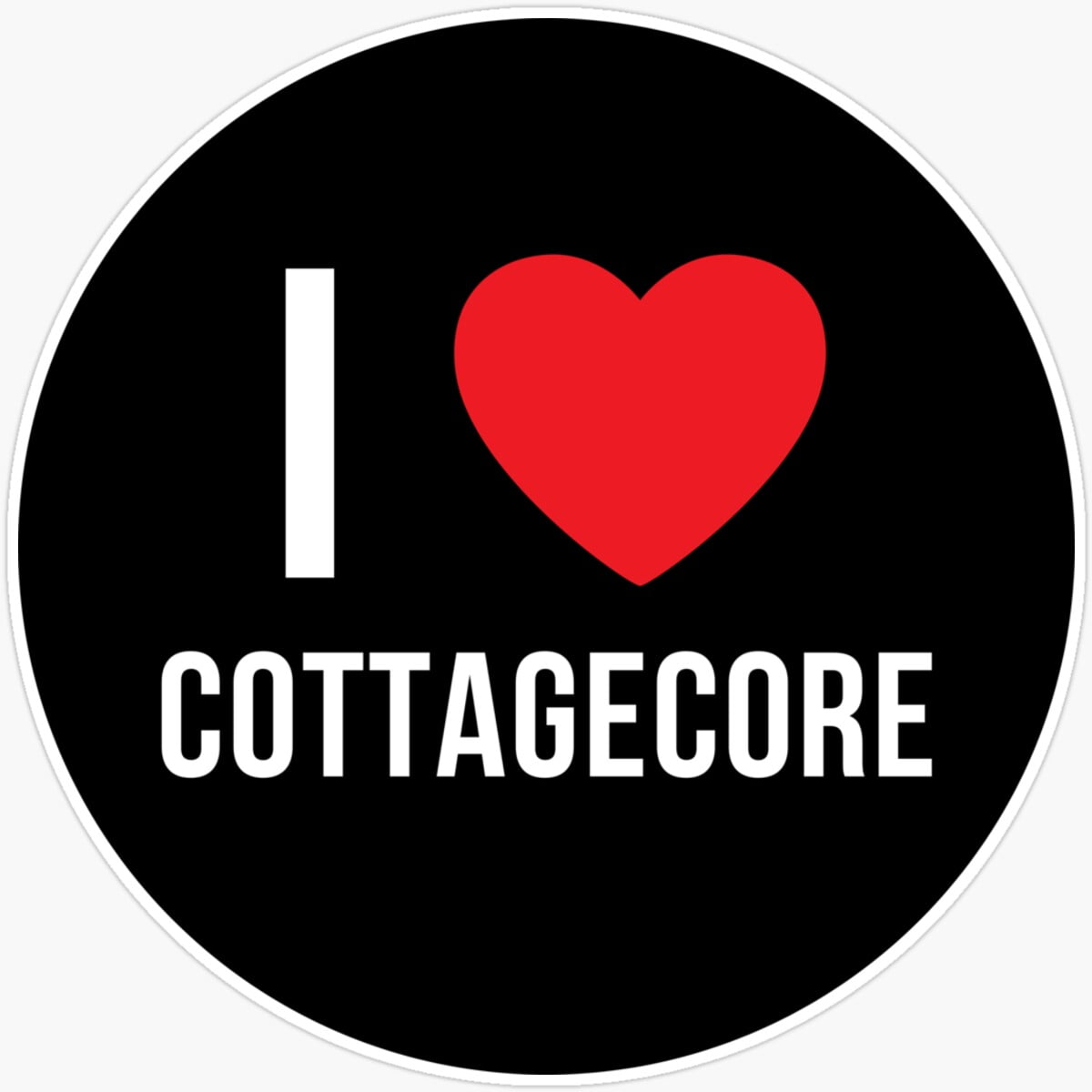 Kira I ♥ COTTAGECORE Sticker Decorative Laptop, Phone Stickers ...