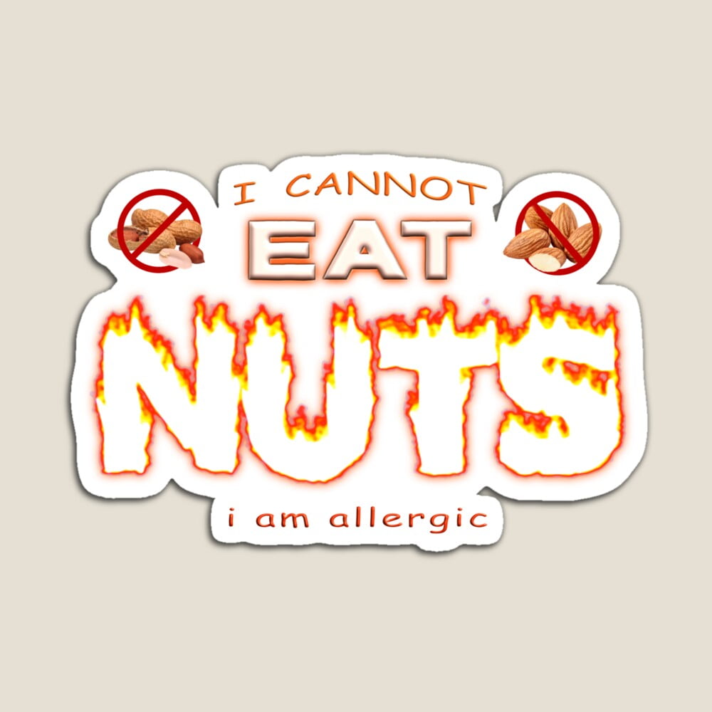 Kira - I Can'T Eat Nuts I'M Allergic - Nut Allergy Sticker - 6976 Hot ...