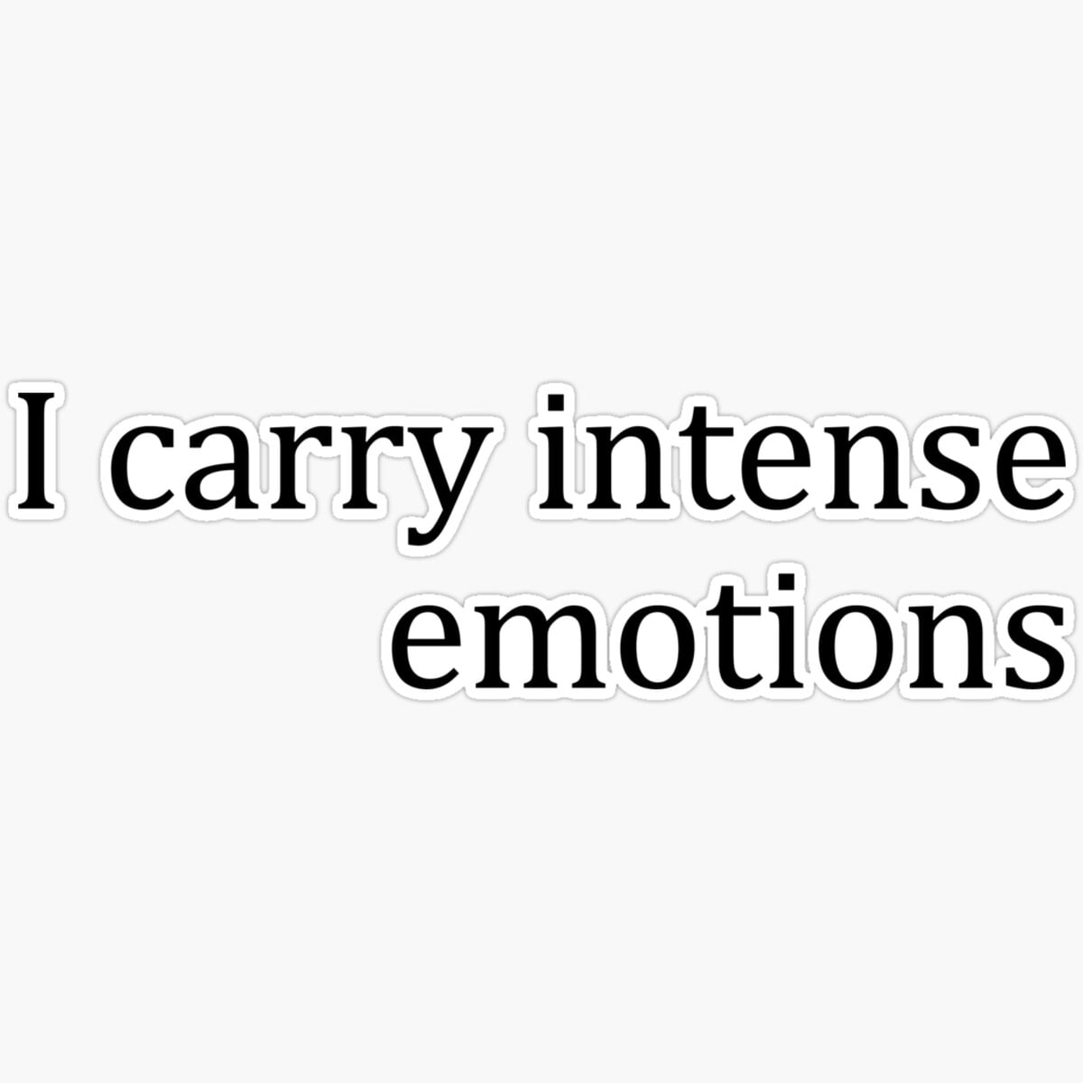 Kira I Carry Intense Emotions Sticker Decorative Laptop, Phone Stickers ...