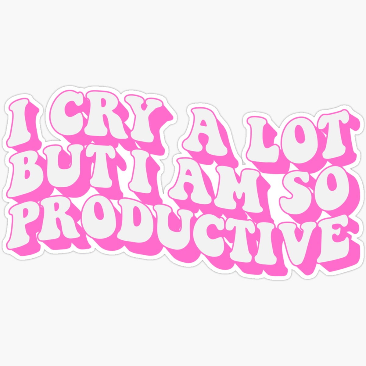 Kira I Cry A Lot But I Am So Productive Sticker Decorative Laptop ...