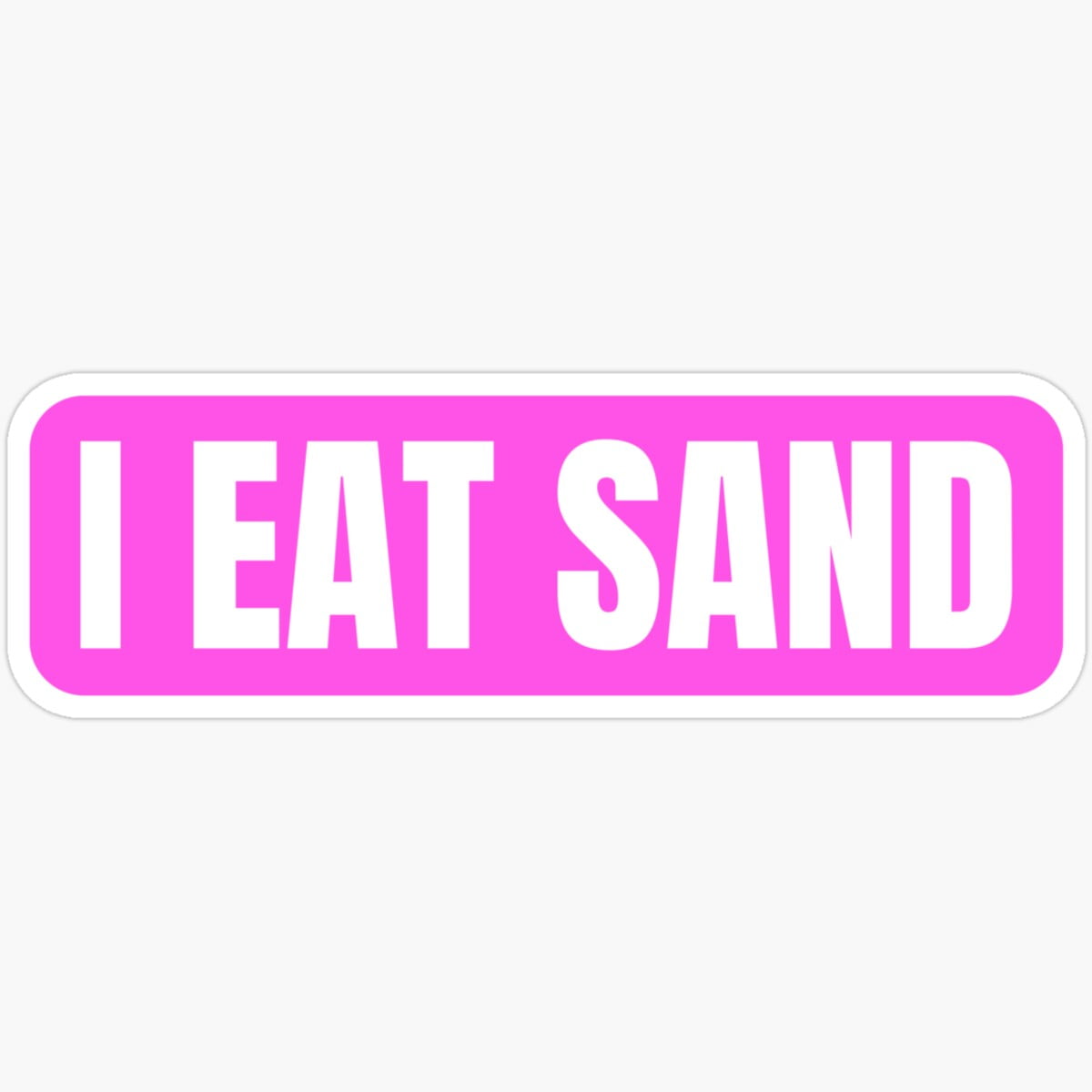 Kira I Eat Sand Pink White Sticker Decorative Laptop, Phone Stickers, Waterproof Decals Water ...