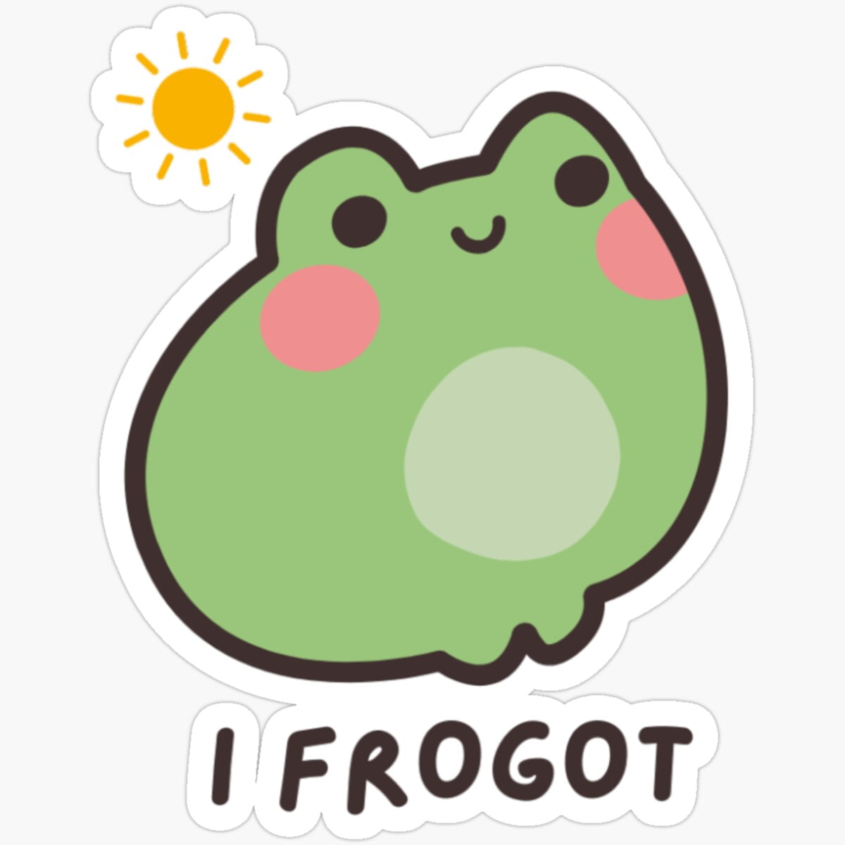 Kira I FROGOT – Cute Frog Meme Sticker Decorative Laptop, Phone ...