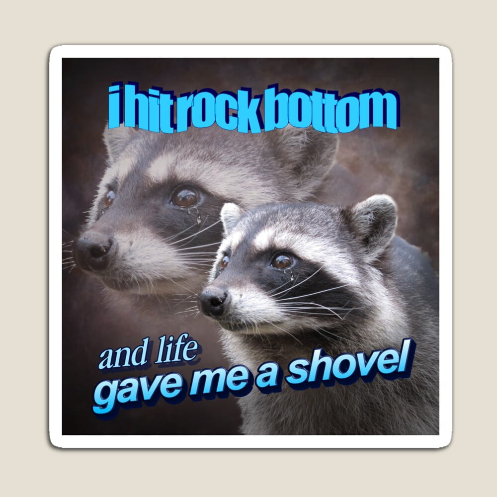 Kira - I Hit Rock Bottom And Life Gave Me A Shovel Word Art Sticker ...
