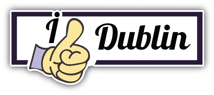 Kira I Like Dublin Travel Slogan Car Bumper Sticker Decal Waterproof ...