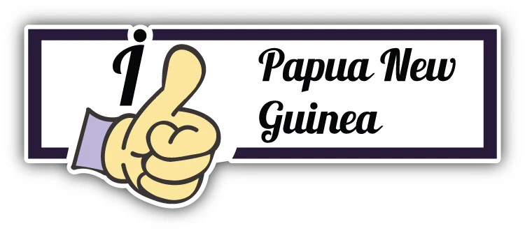 Kira I Like Papua New Guinea Travel Slogan Car Bumper Sticker Decal ...