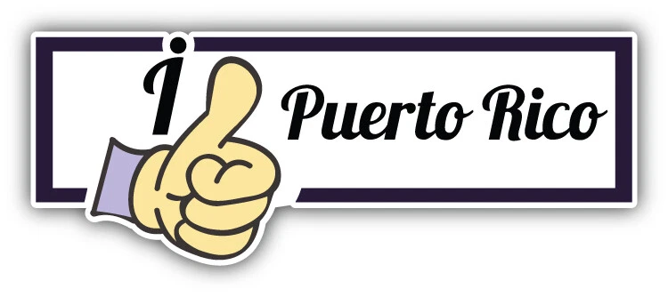 Kira I Like Puerto Rico Travel Slogan Car Bumper Sticker Decal ...