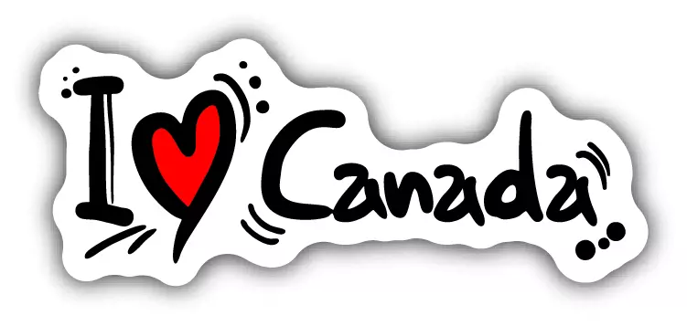 Kira I Love Canada Travel Slogan Car Bumper Sticker Decal Waterproof ...