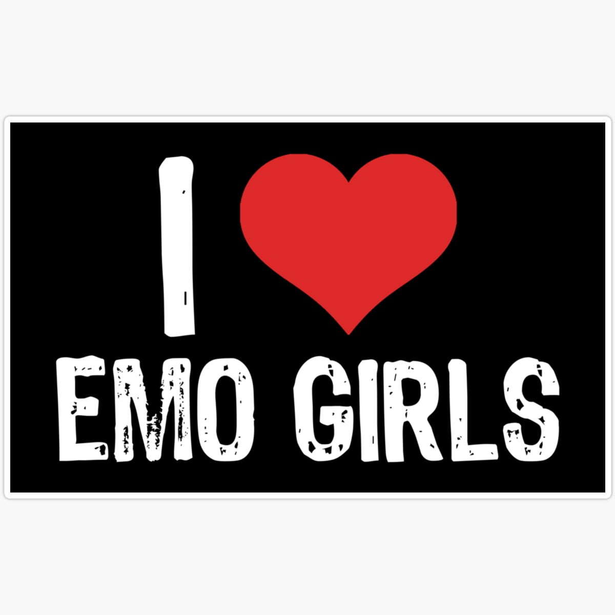 Kira I Love Emo Girls Sticker Decorative Laptop, Phone Stickers ...