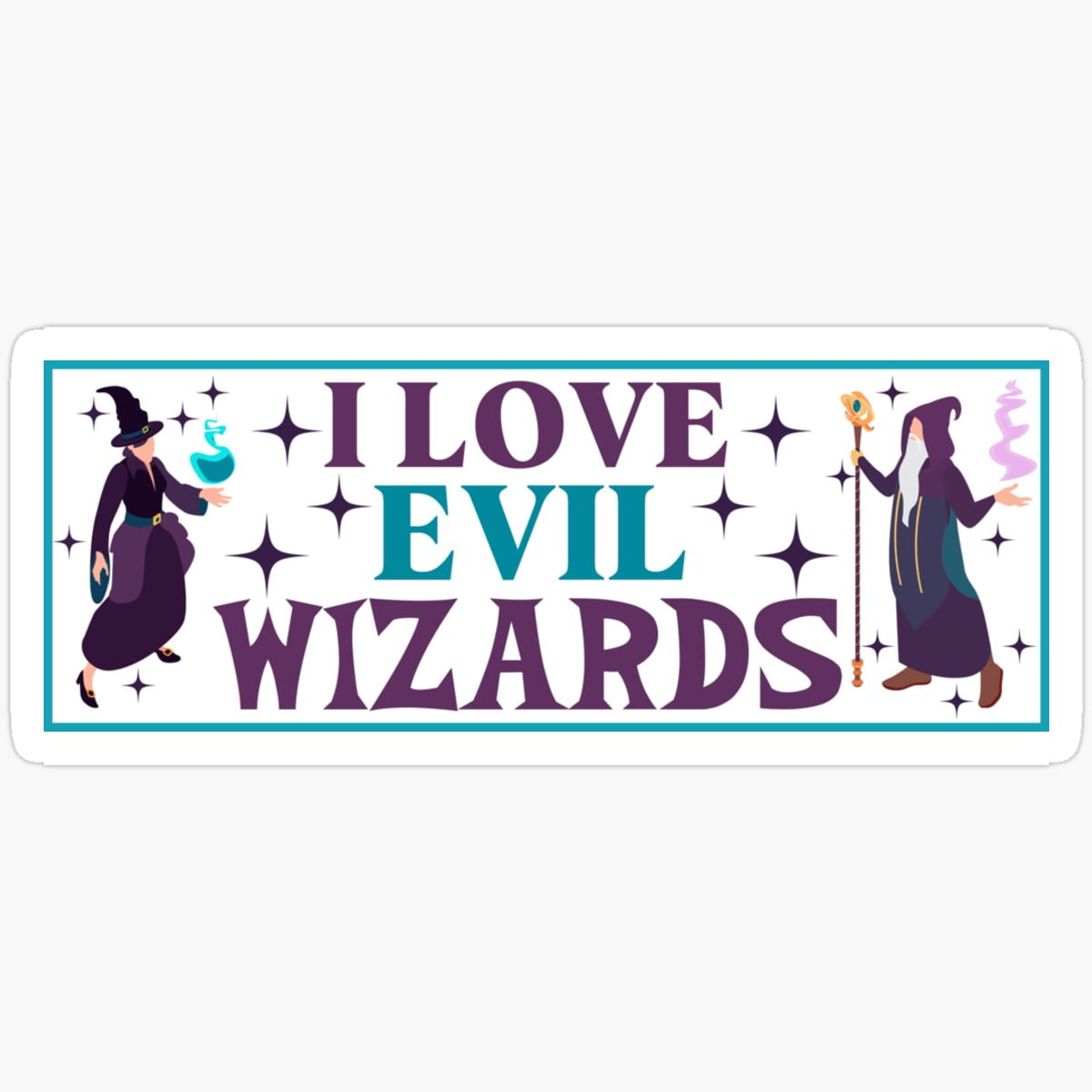 Kira I Love Evil Wizards Magic Magical Wizard Bumper Sticker Waterproof ...