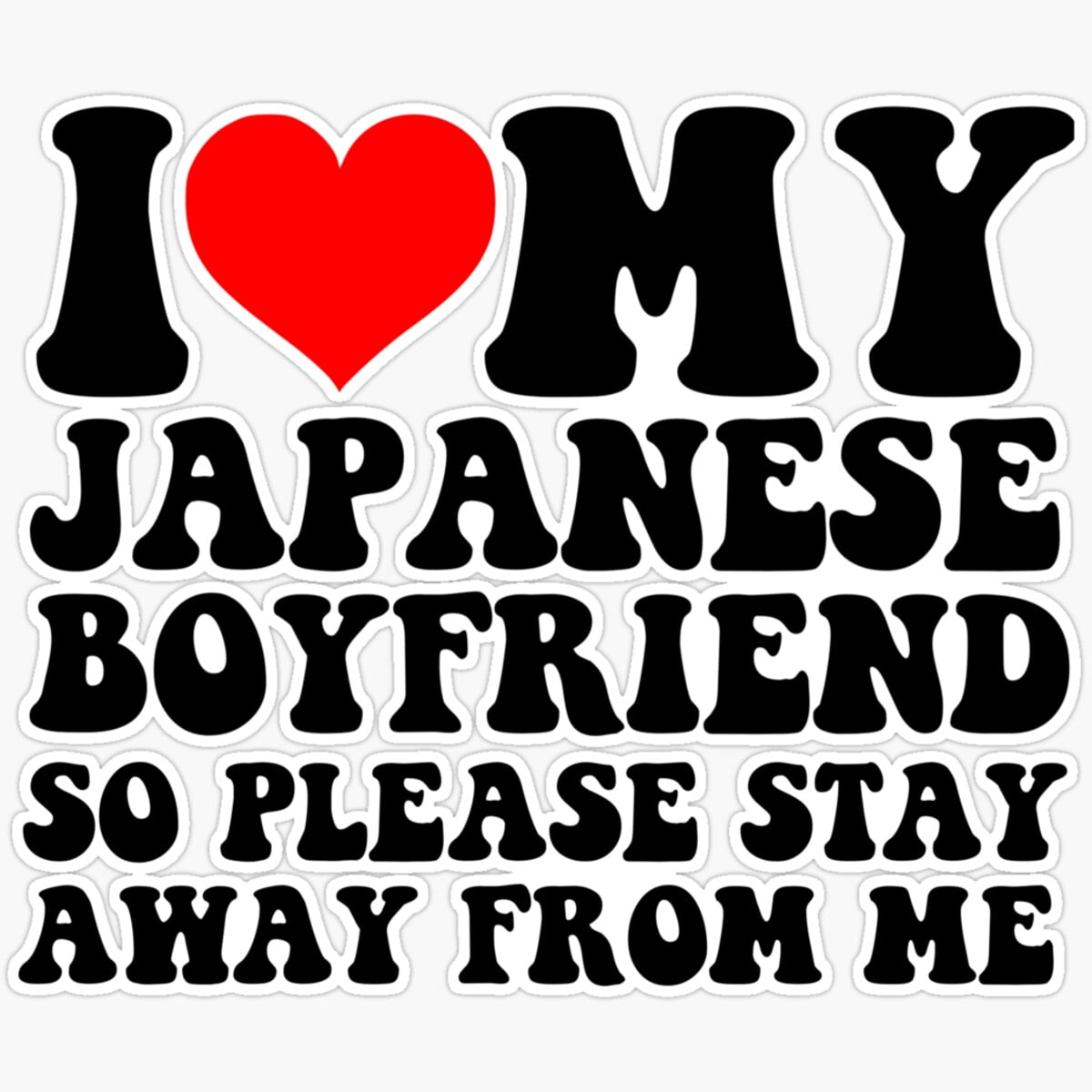 Kira I Love My Japanese Boyfriend Sticker Decorative Laptop, Phone ...