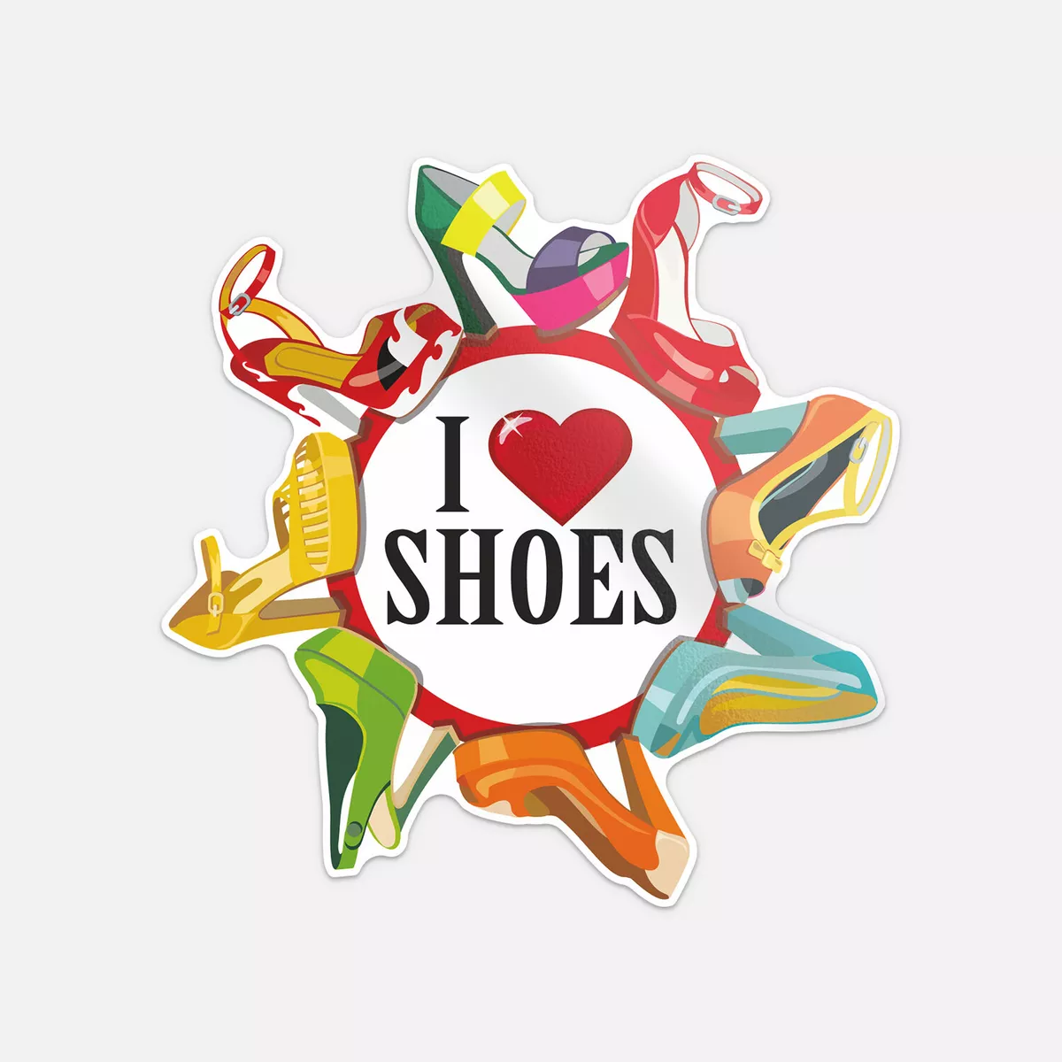 Kira I Love Shoes Vinyl Sticker Decal Waterproof Sticker for Water ...