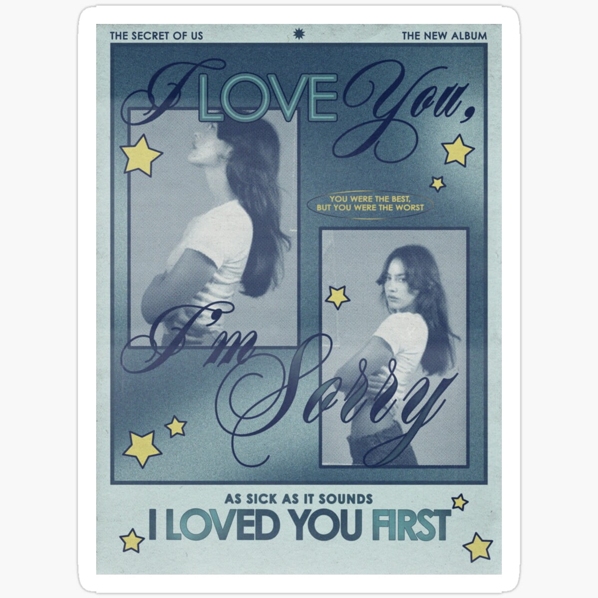 Kira I Love You I'm Sorry Emotional Glossy Sticker Waterproof Sticker ...