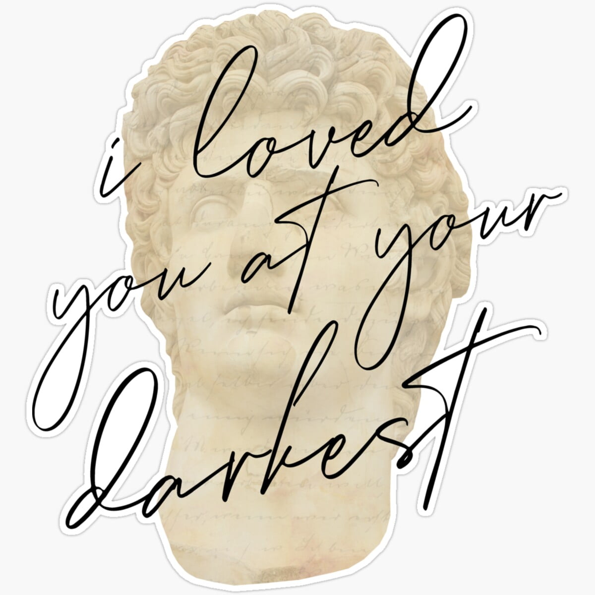 Kira I Loved You At Your Darkest Bust Sticker Decorative Laptop, Phone ...