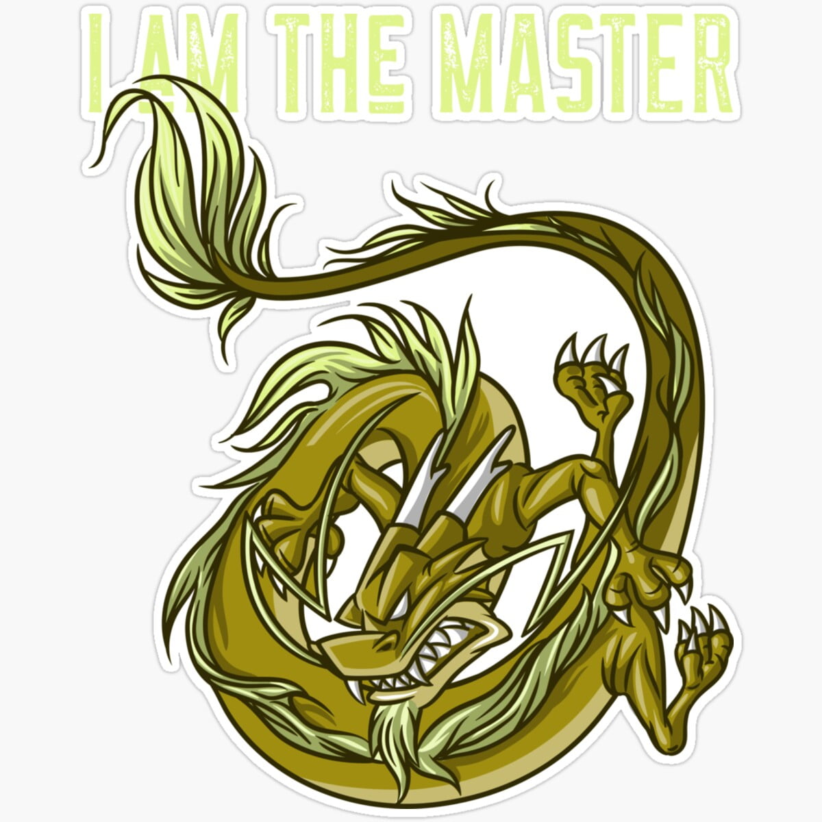 Kira I am the Master - green Japanese Dragon Sticker Decorative Laptop ...