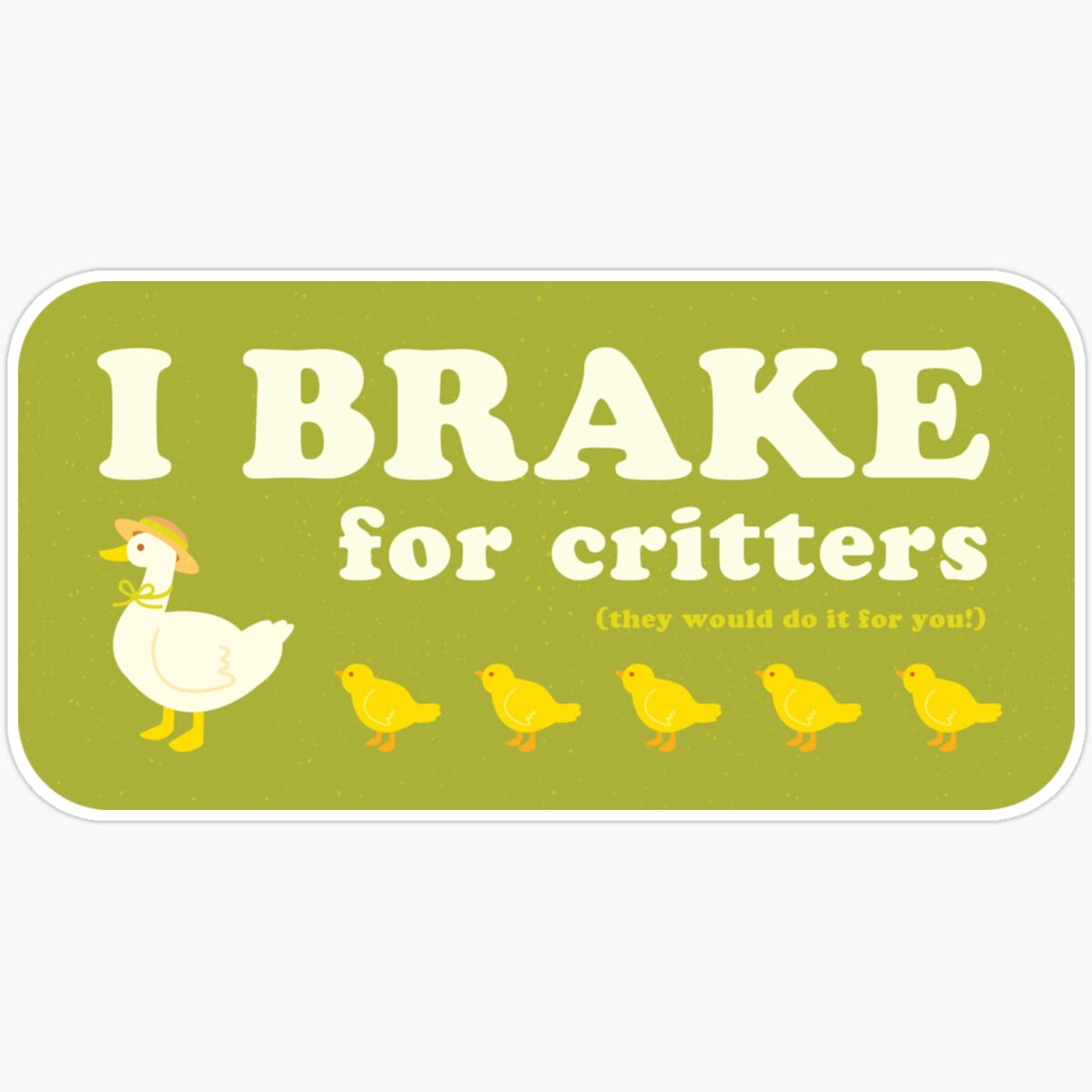 Kira I brake for critters Sticker Decorative Laptop, Phone Stickers ...