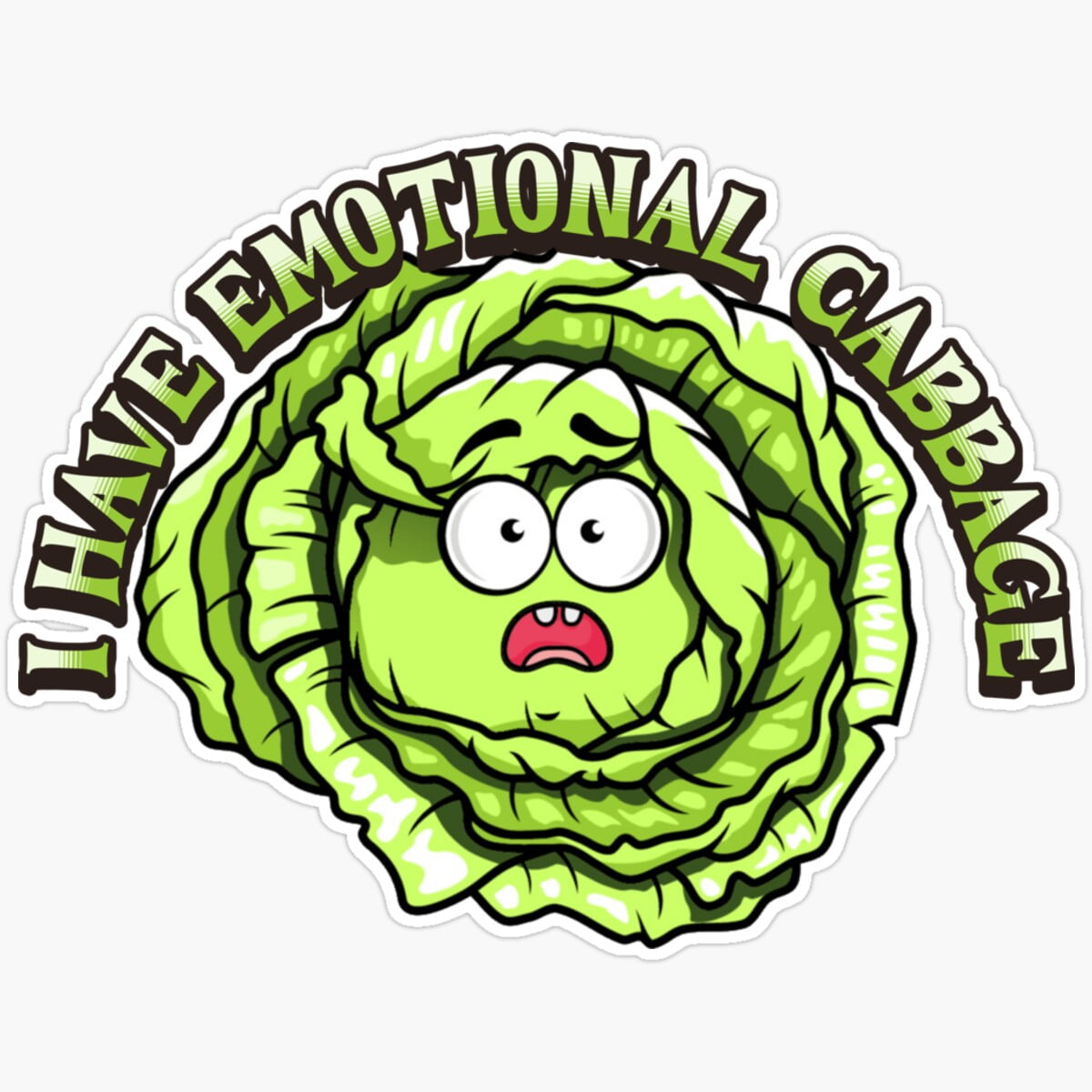 Kira I have Emotional Cabbage pun Sticker Decorative Laptop, Phone ...