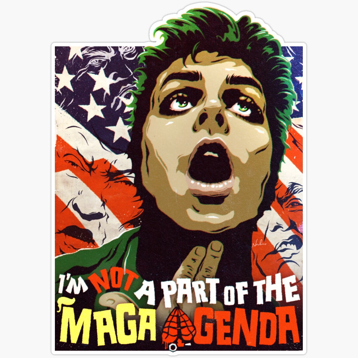 Kira I'm Not A Part Of The MAGA Agenda Sticker Decorative Laptop, Phone ...
