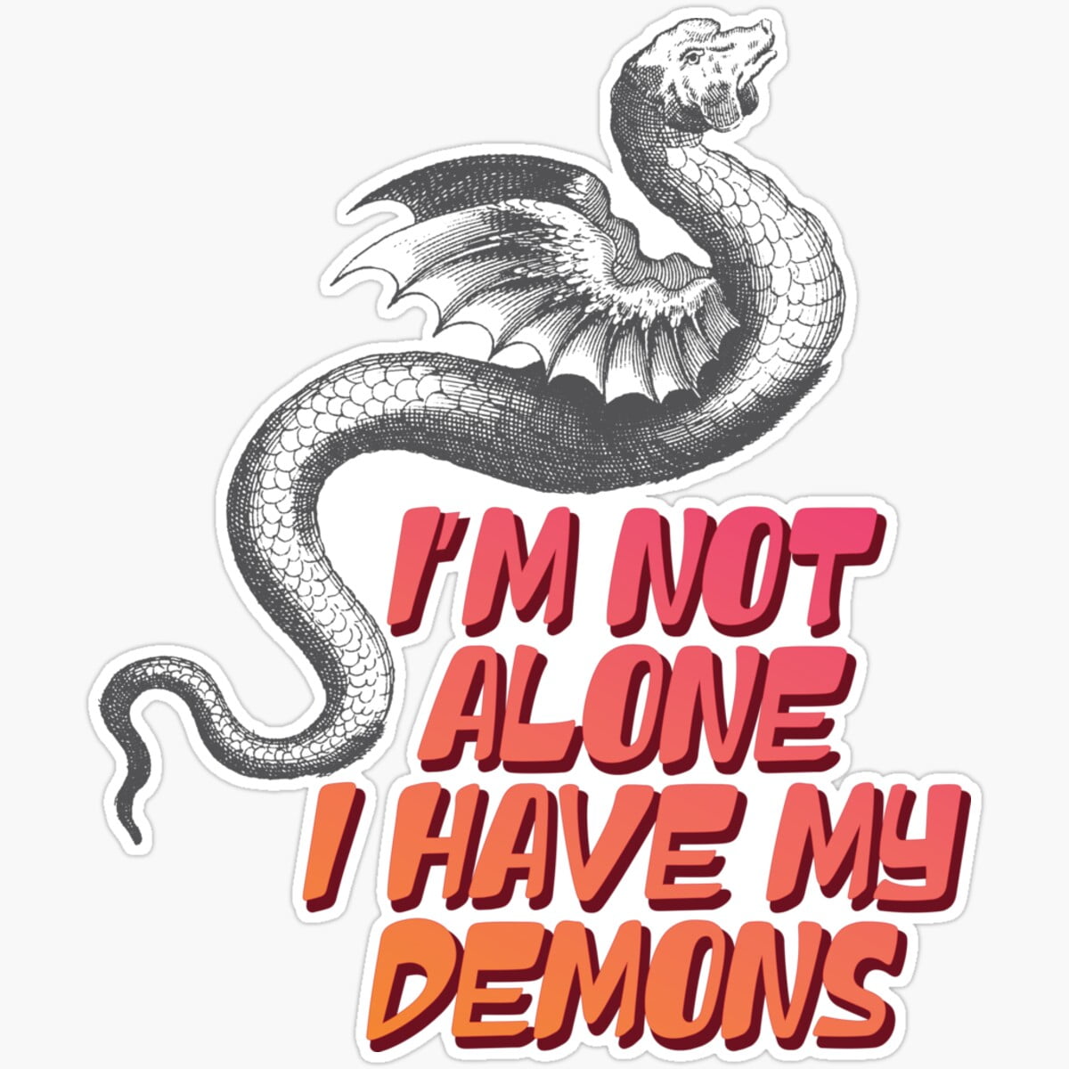 Kira I'm not alone i have my demons Sticker Decorative Laptop, Phone ...