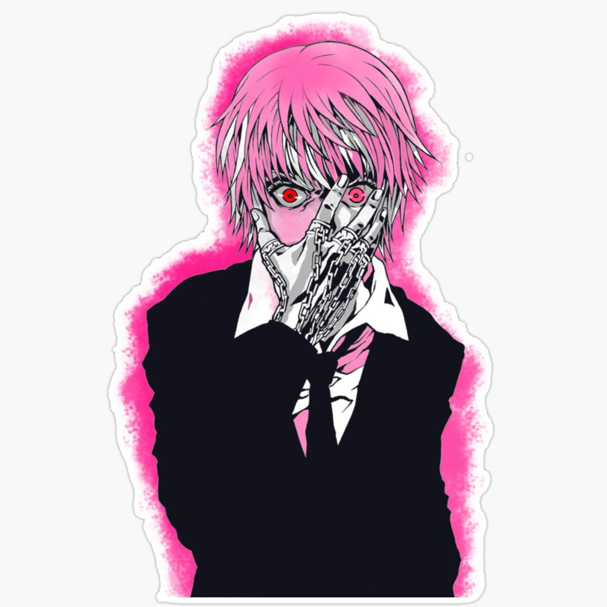 Kira INSANITY - Anime Aesthetic WHITE Sticker Decorative Laptop, Phone ...