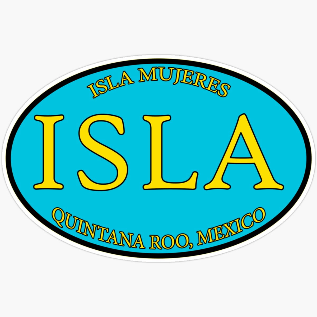Kira ISLA - Isla Mujeres, Quintana Roo - Oval Sticker Decorative Laptop ...