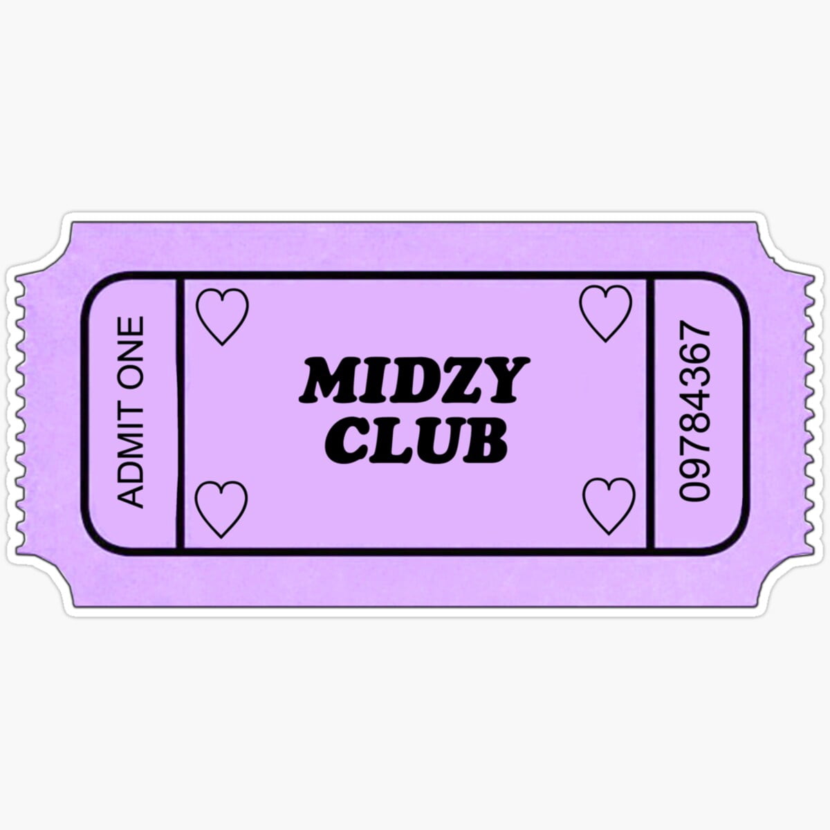 Kira ITZY MIDZY CLUB TICKET V2 Sticker Decorative Laptop, Phone ...
