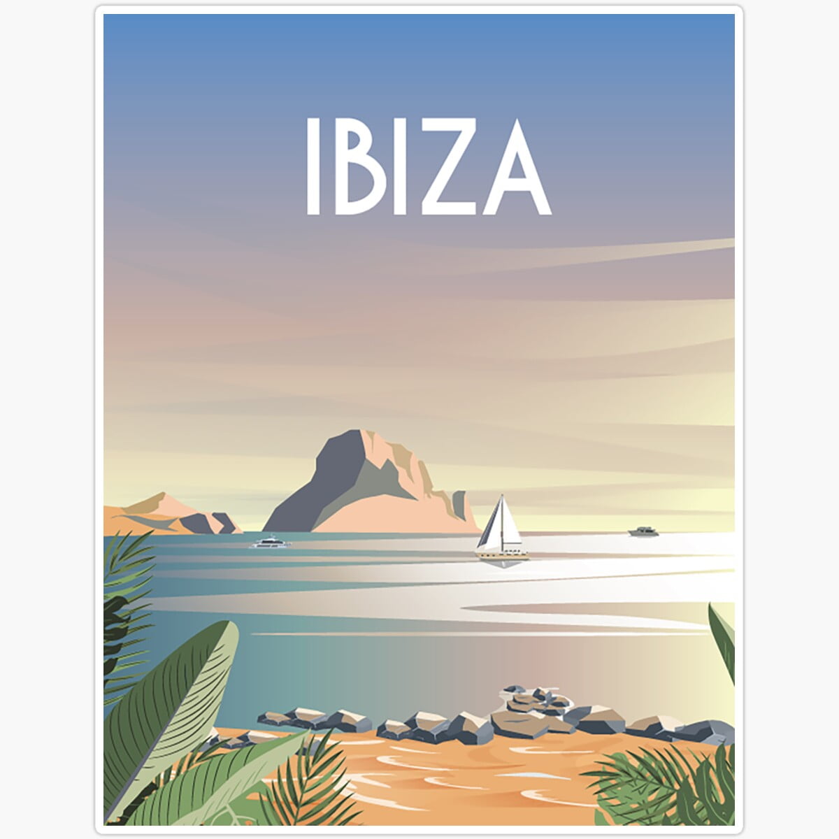 Kira Ibiza Travel Poster Vintage Retro Beach Spain - Single, Trio, Or Squad — Collect Them All ...