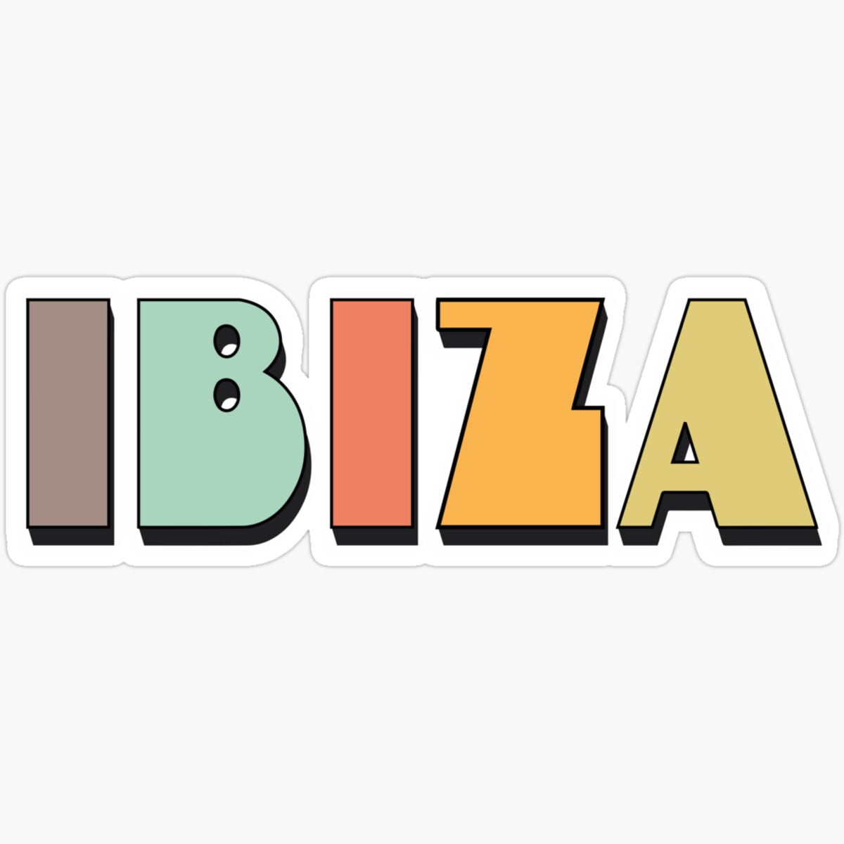 Kira Ibiza vintage retro holidays Sticker Decorative Laptop, Phone ...
