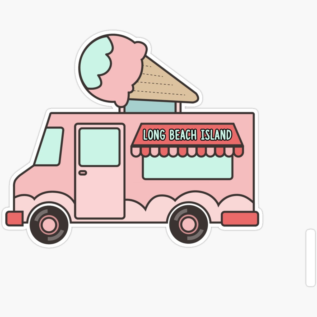 Kira Ice cream truck - LBI Sticker Decorative Laptop, Phone Stickers ...