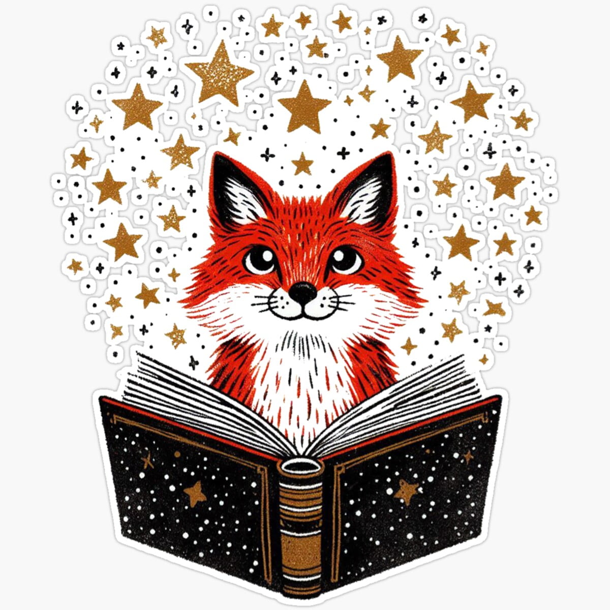 Kira Illuminated Fox Sticker Decorative Laptop, Phone Stickers ...