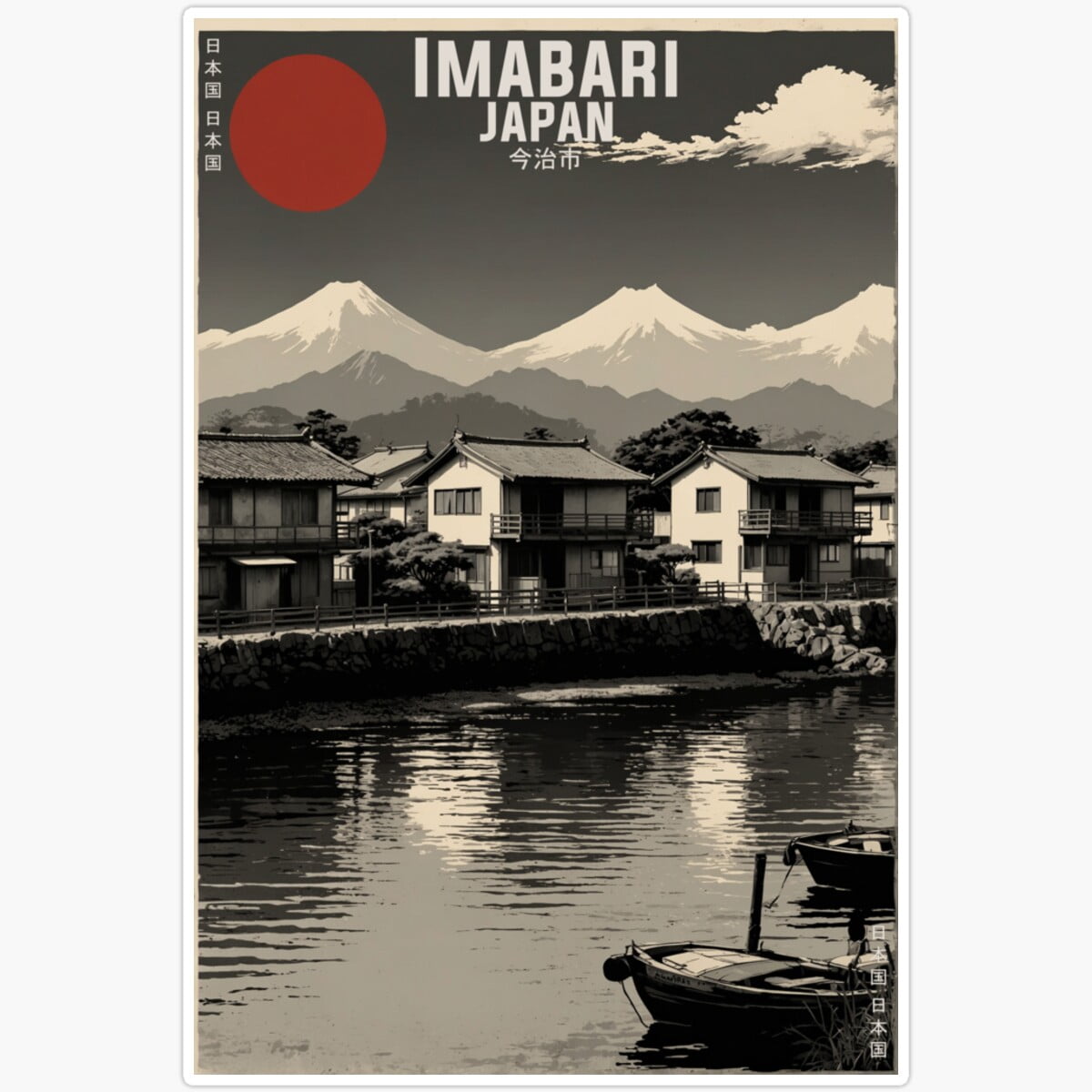 Kira Imabari Japan Vintage Travel Tourism Sticker Decorative Laptop ...