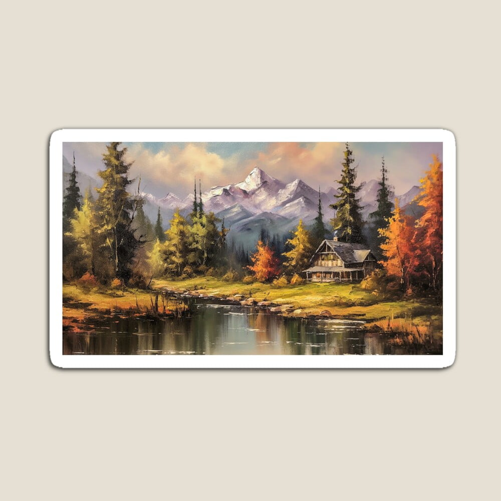 Kira - Image Of An Oil Painting In The Style Of Rob Ross Sticker - 3235 ...