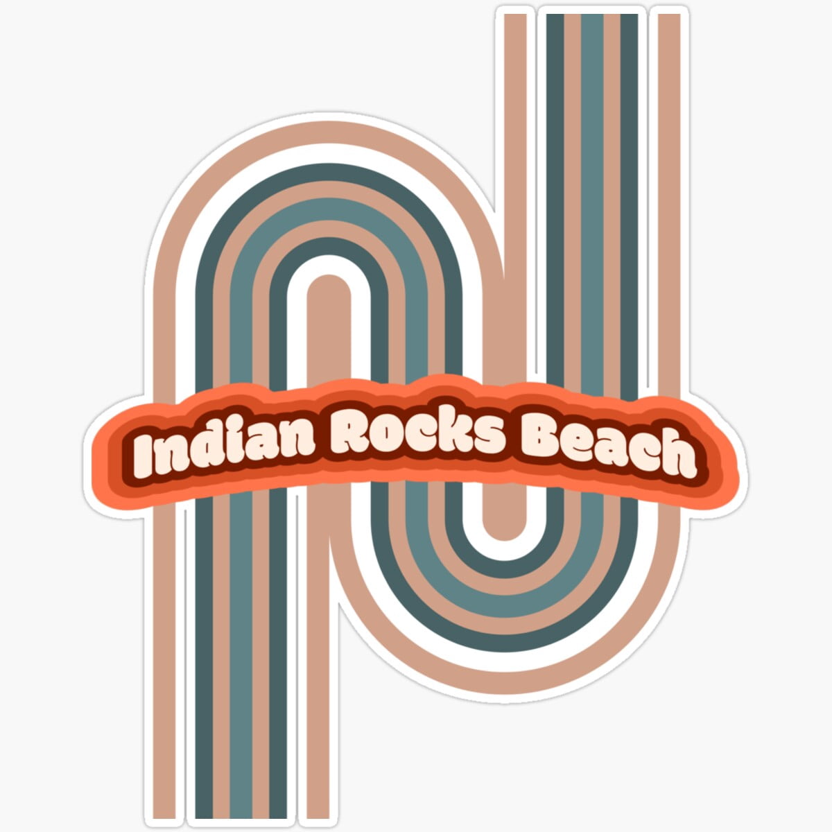 Kira Indian Rock Beach Sunshine in a Beach with a Hippie Swirl Lines ...