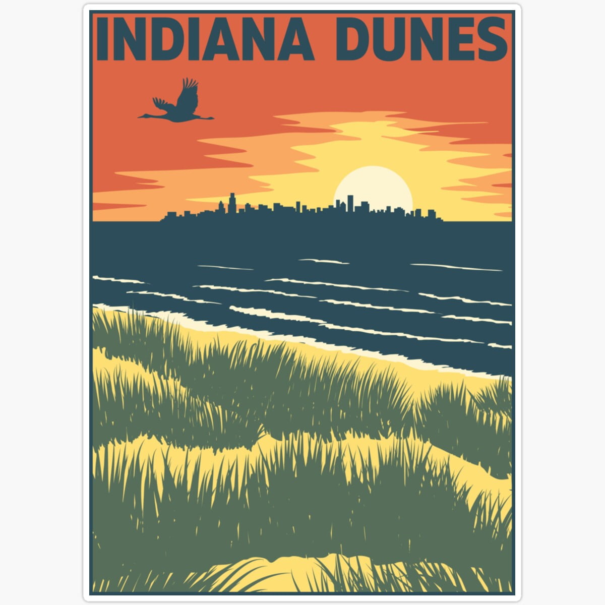 Kira Indiana Dunes Sunset Sticker Decorative Laptop, Phone Stickers ...