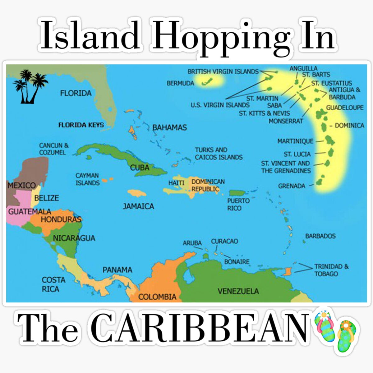 Kira Island Hopping in the Caribbean Sticker Decorative Laptop, Phone ...