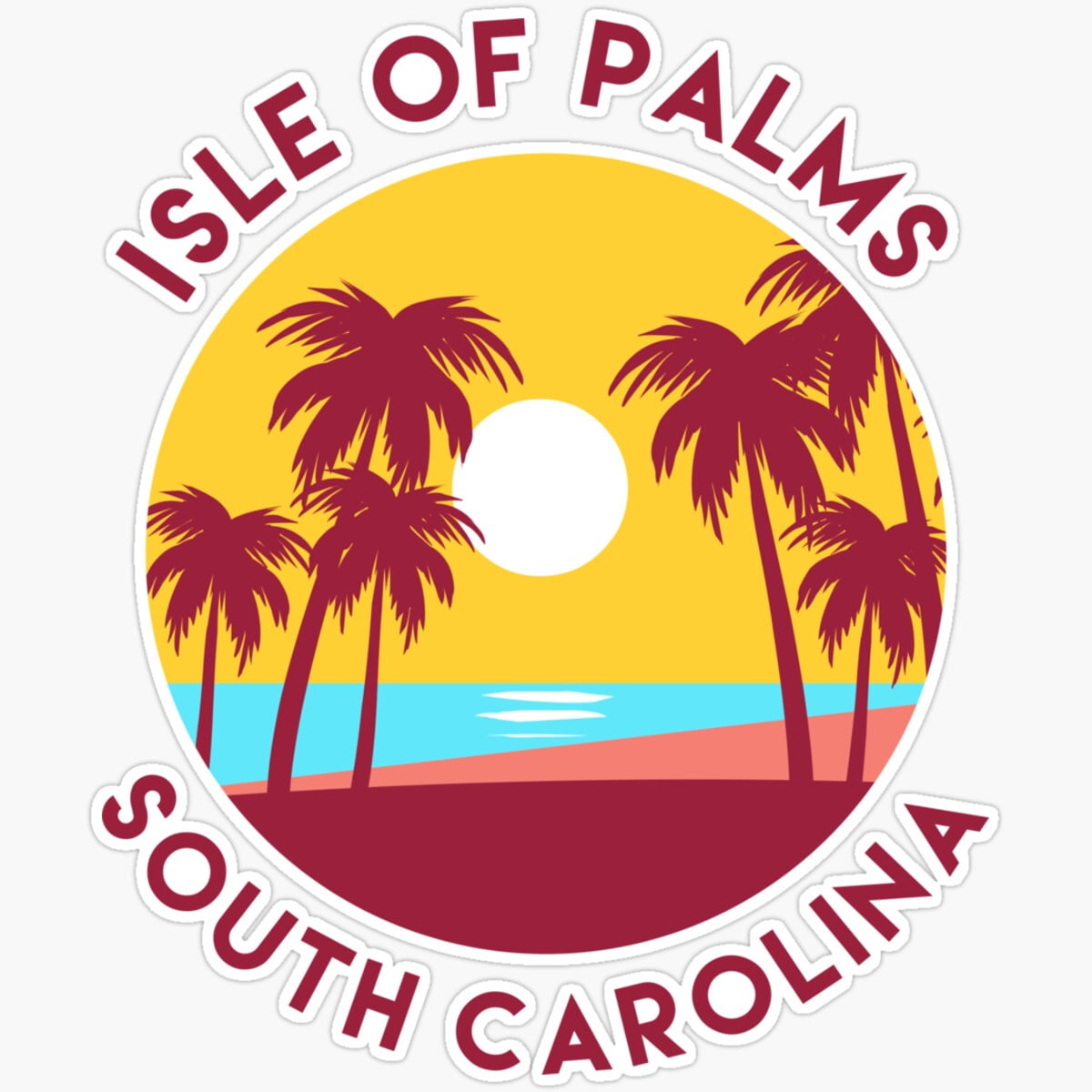 Kira Isle of Palms, South Carolina Sticker Decorative Laptop, Phone ...