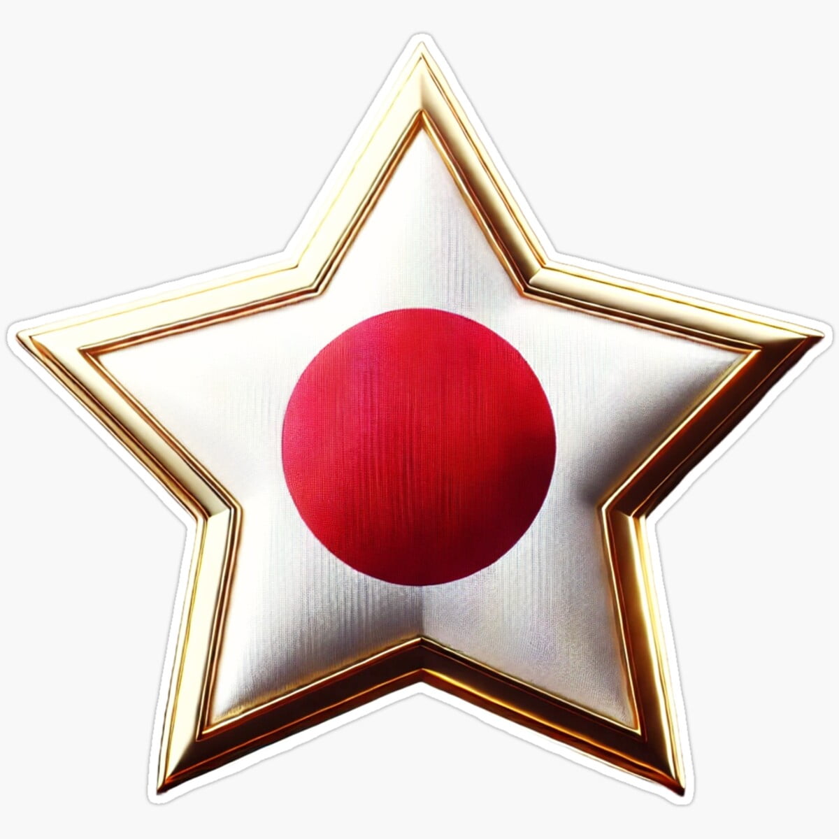 Kira Japan Pride - Shiny Rising Sun Flag Star Design Sticker Decorative ...