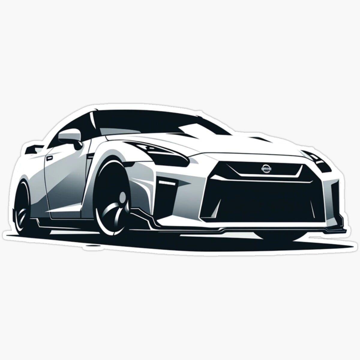 Kira Japanese Car Nissan GTR Mount Fuji Sticker Decorative Laptop ...