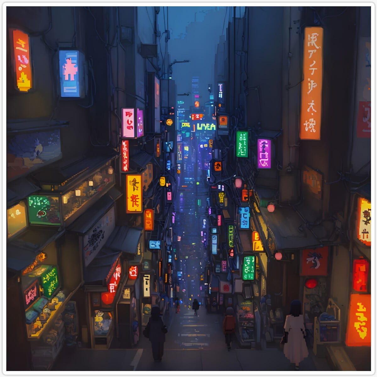 Kira Japanese City Pop Pixel Art Sticker Decorative Laptop, Phone ...