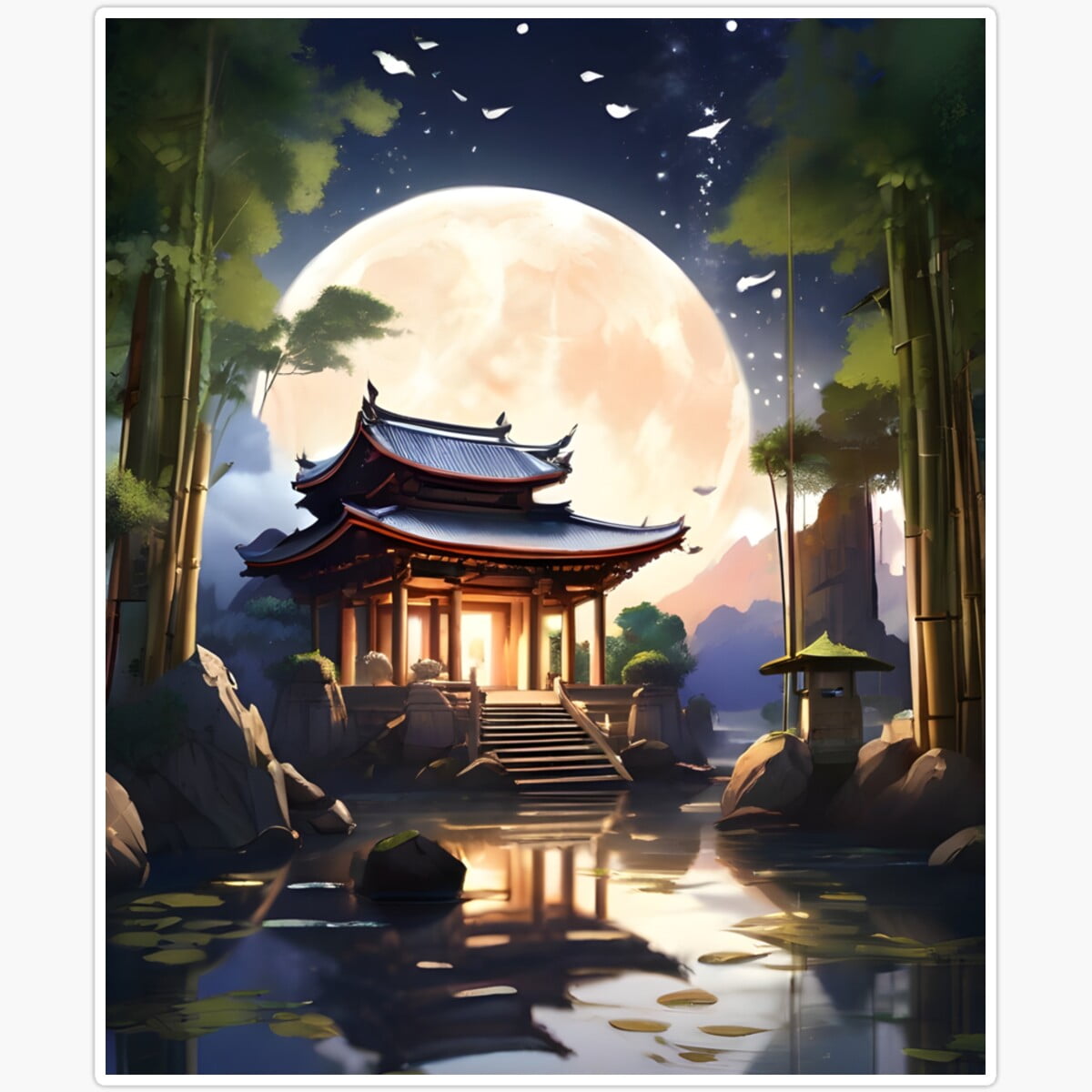 Kira Japanese Countryside: Ancient Japanese Architecture Sticker ...