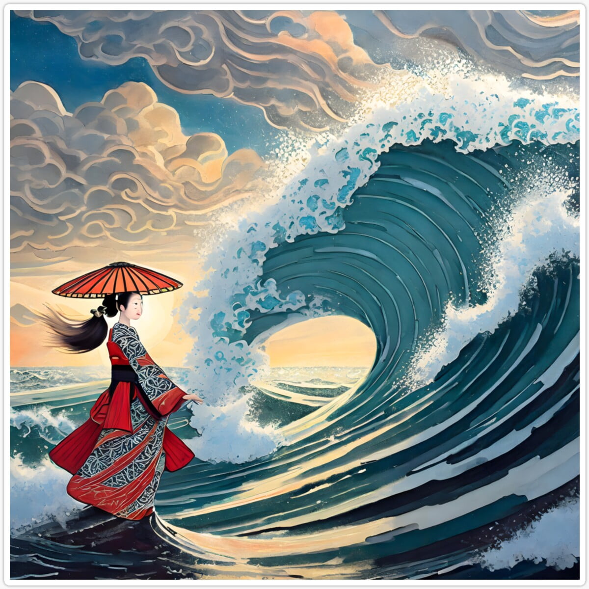 Kira Japanese Geisha Sticker Decorative Laptop, Phone Stickers ...