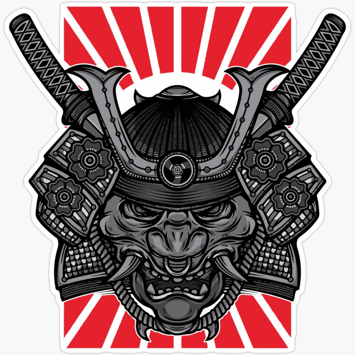 Kira Japanese Hannya Mask Tattoo Sticker Decorative Laptop, Phone ...
