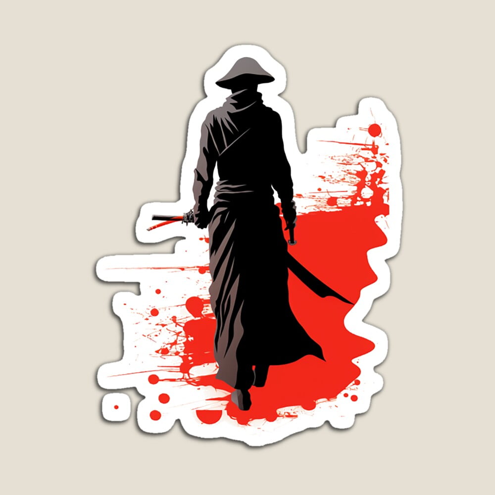 Kira - Japanese Ninja In Shadow - Great Samurai Sticker - 3310 Hot ...