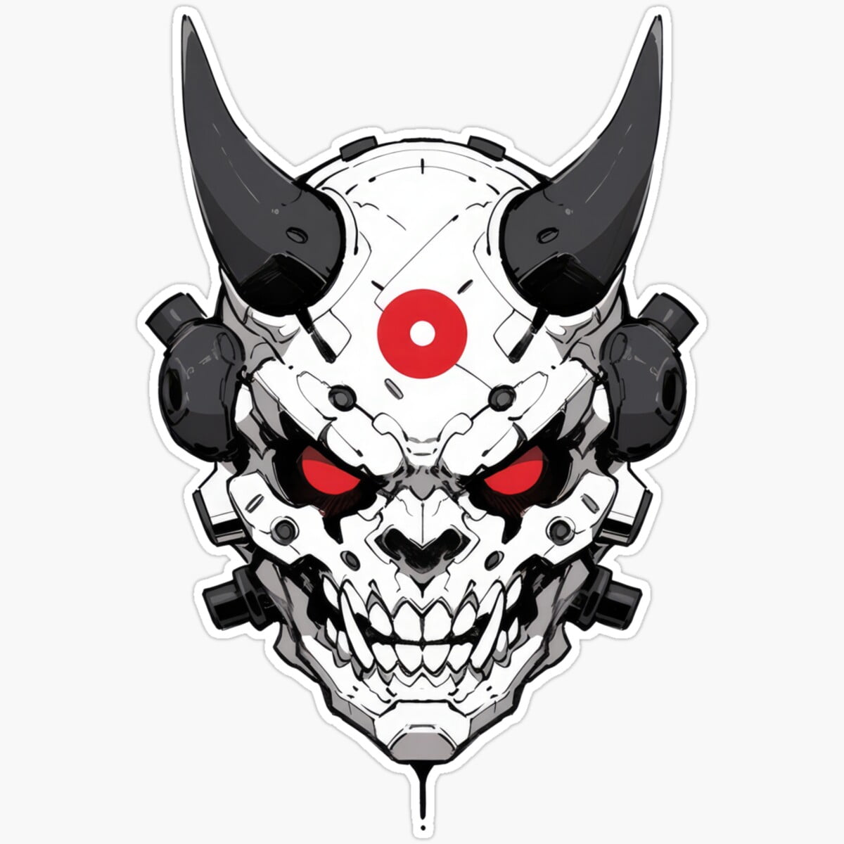 Kira Japanese Oni Mask Sticker Decorative Laptop, Phone Stickers ...