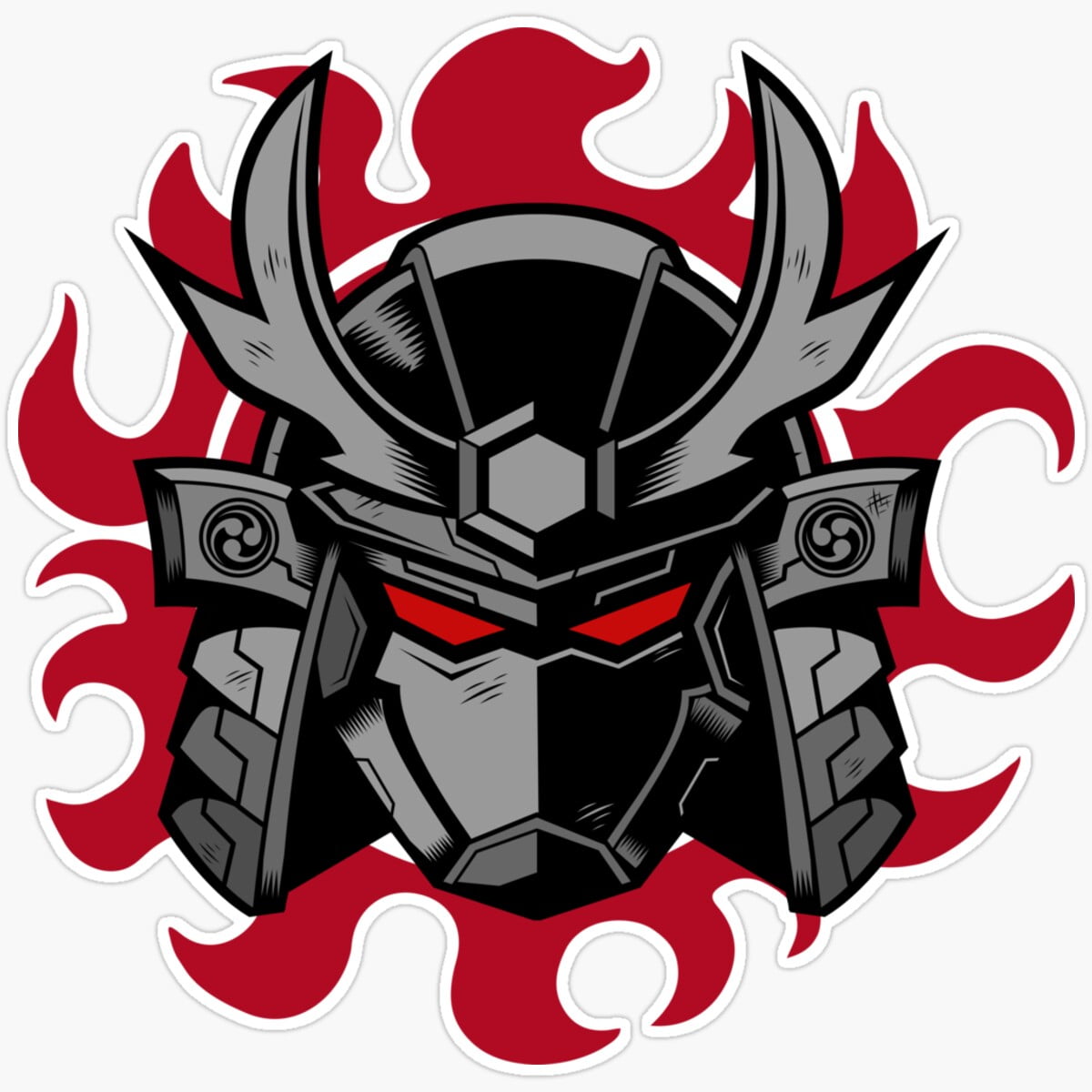 Kira Japanese Robot Samurai Sticker Decorative Laptop, Phone Stickers ...