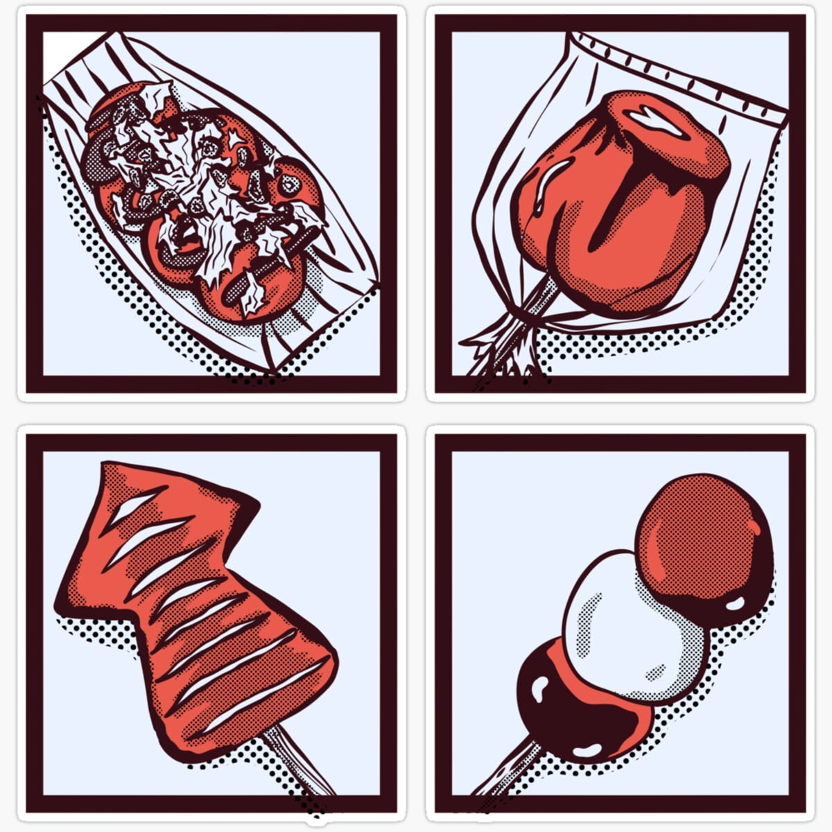 Kira Japanese Street Food Sticker Decorative Laptop, Phone Stickers ...