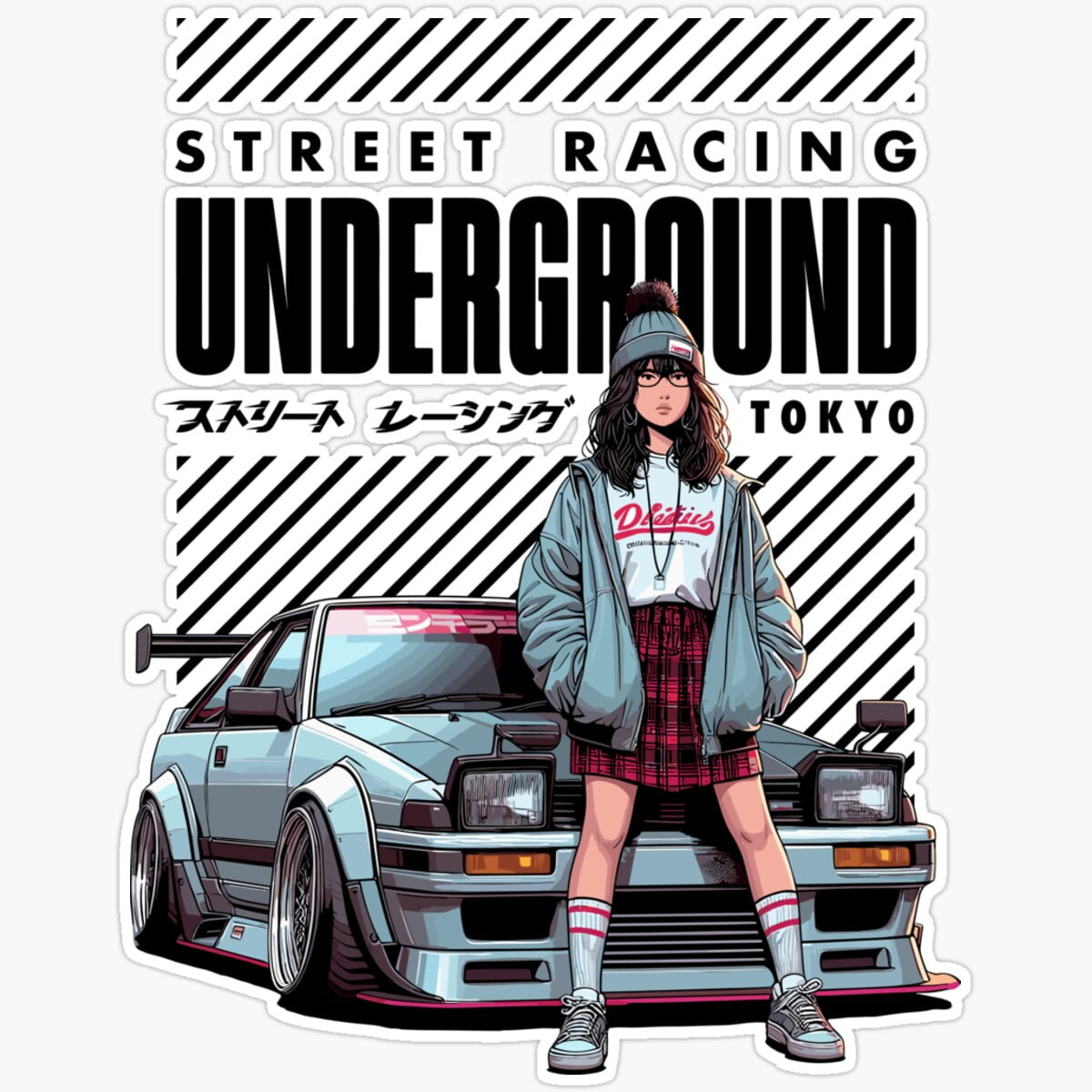 Kira Japanese Underground Street Racing - JDM Car Culture Sticker ...