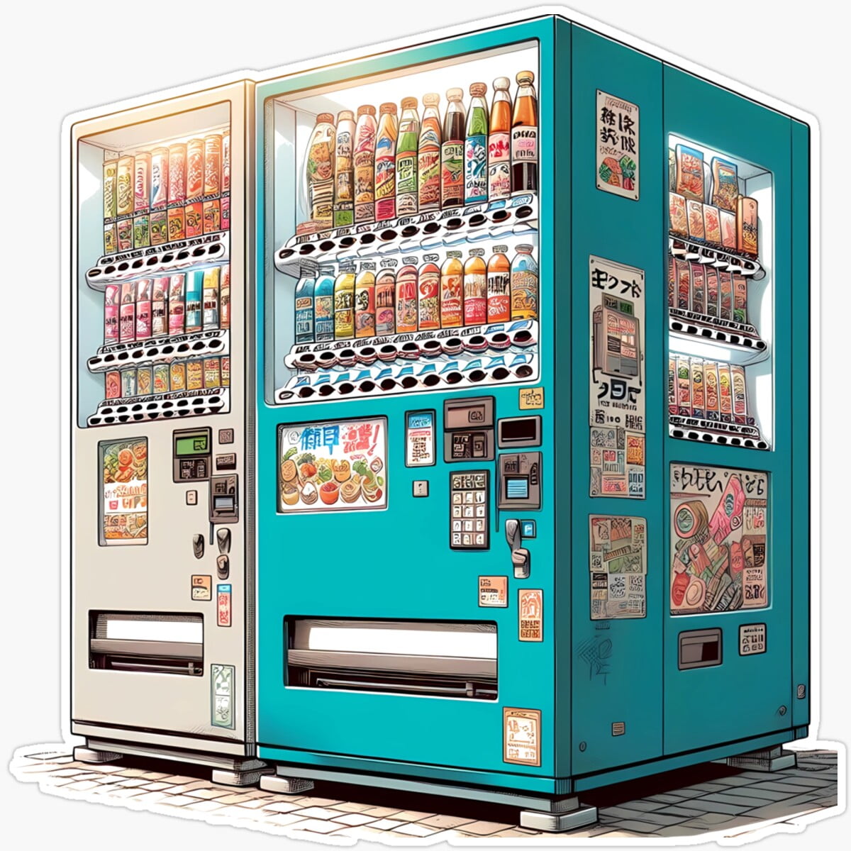 Kira Japanese Vending Machines Sticker Decorative Laptop, Phone ...