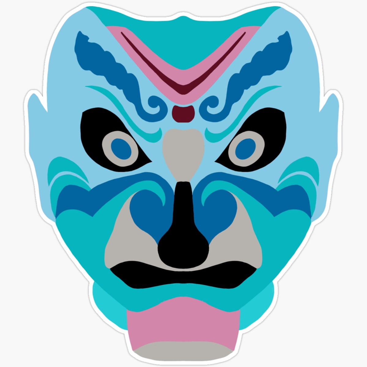 Kira Japanese-inspired theatre mask, a more modern and colourful take ...